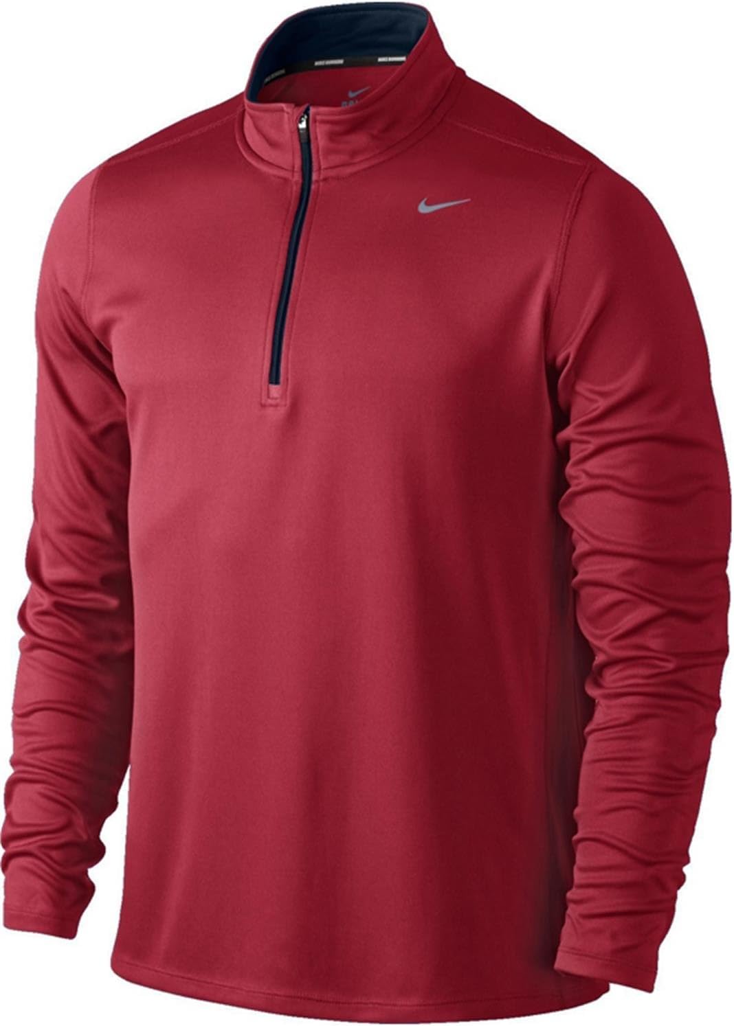 Amazon.com: NIKE Racer Long Sleeve HZ Men's Running Mid, Red, M ...