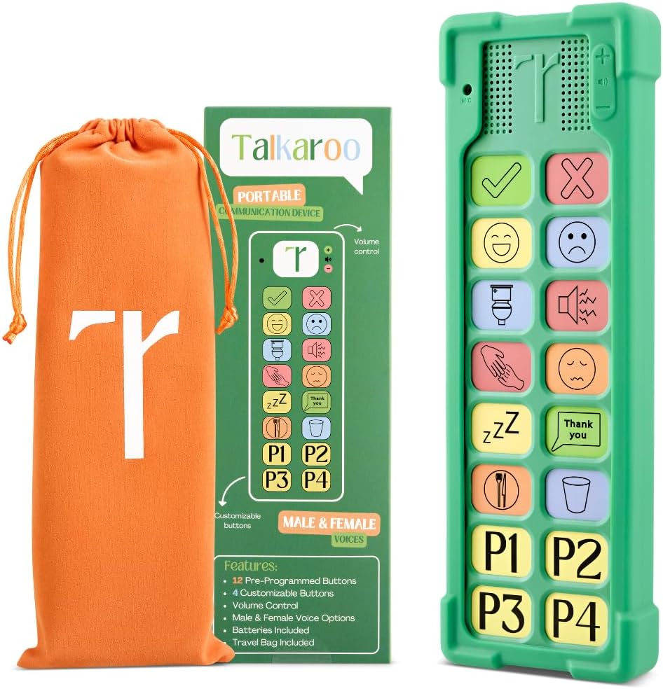 Amazon.com: Talkaroo AAC Device for Autism - AAC Communication Device ...