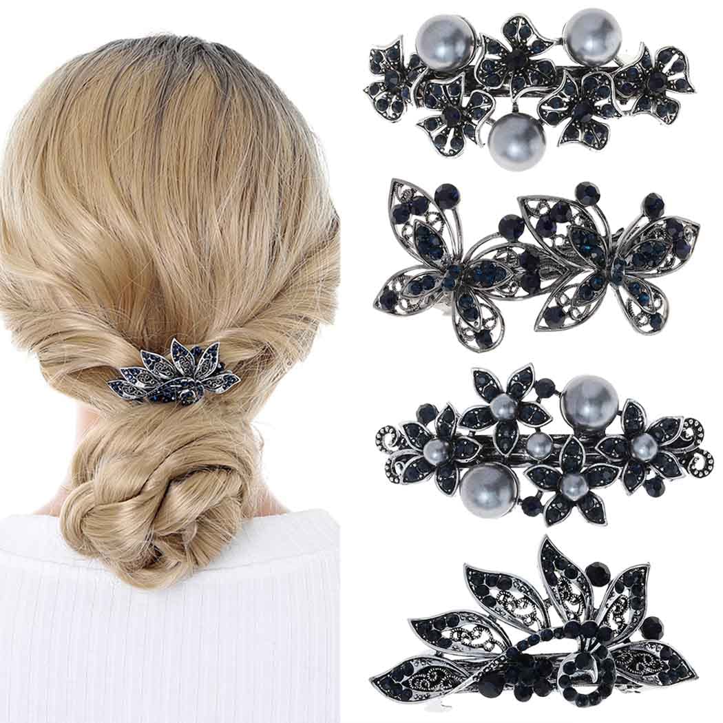 Amazon.com : Woeoe Retro French Hair Clips Butterfly Vintage Hair ...