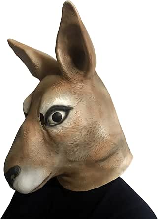 Amazon.com: BEESUM 2023 Cute Kangaroo Head Mask Cosplay Animal Role ...