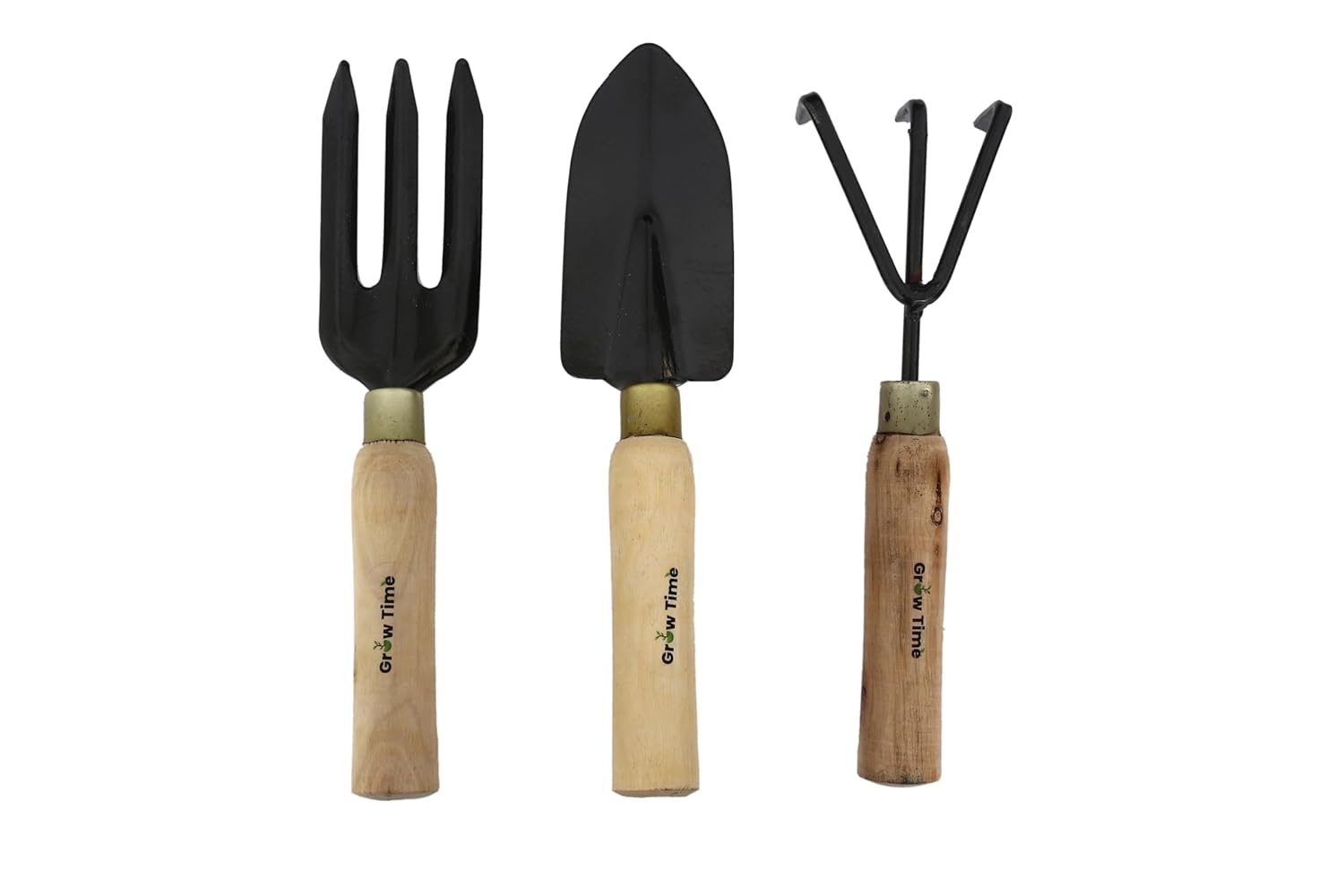 Growtime Gardening Tools kit (Hand Cultivator, Trowel, Garden Fork ...