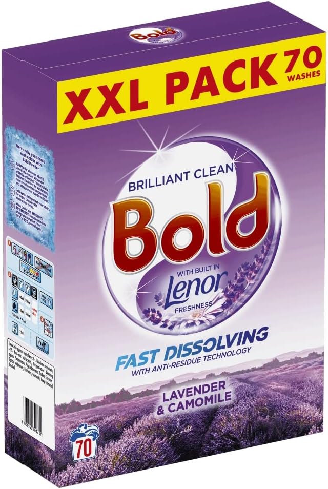 Bold Washing Powder 4.55kg, 70 Washes, Lavender & Camomile : Amazon.co.uk: Grocery