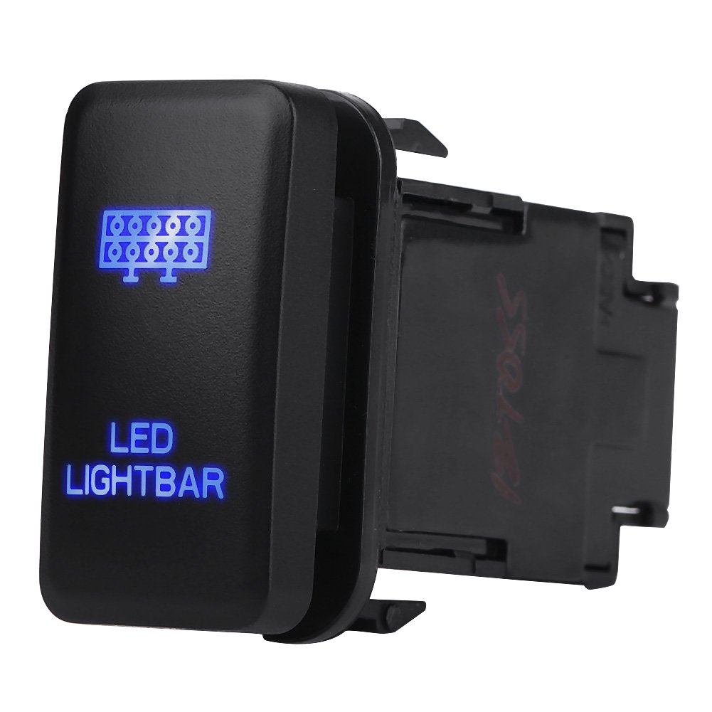 Amazon.com: On-Off Rocker Switch, 12V Blue LED Car Auto On Off Rocker ...