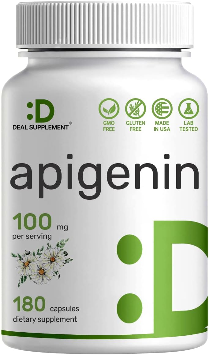Amazon.com: Apigenin 100mg, 180 Capsules, 3 Months Supply ...