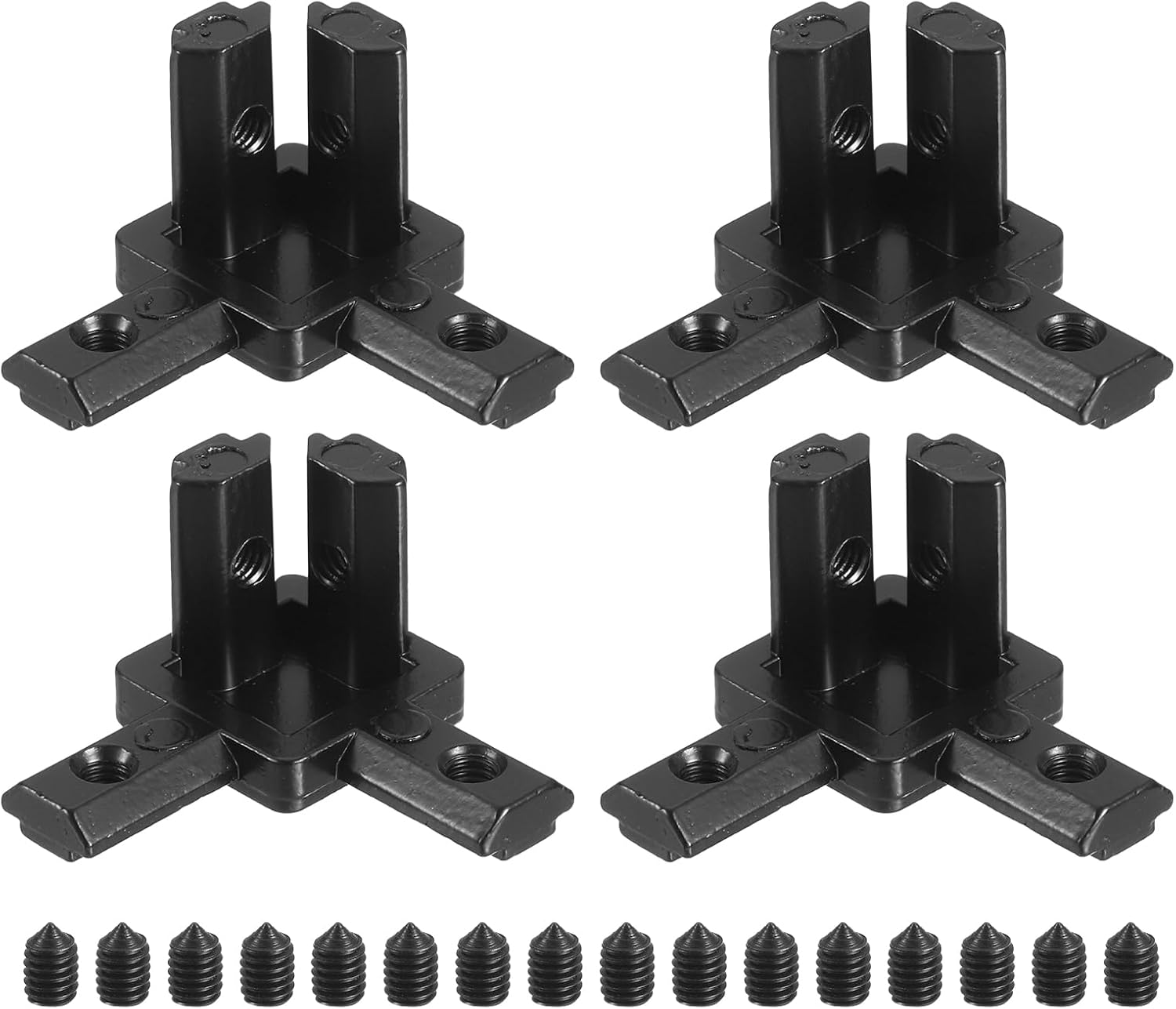 Amazon.com: uxcell 3-Way End Corner Brackets, 4Set L Type Interior ...