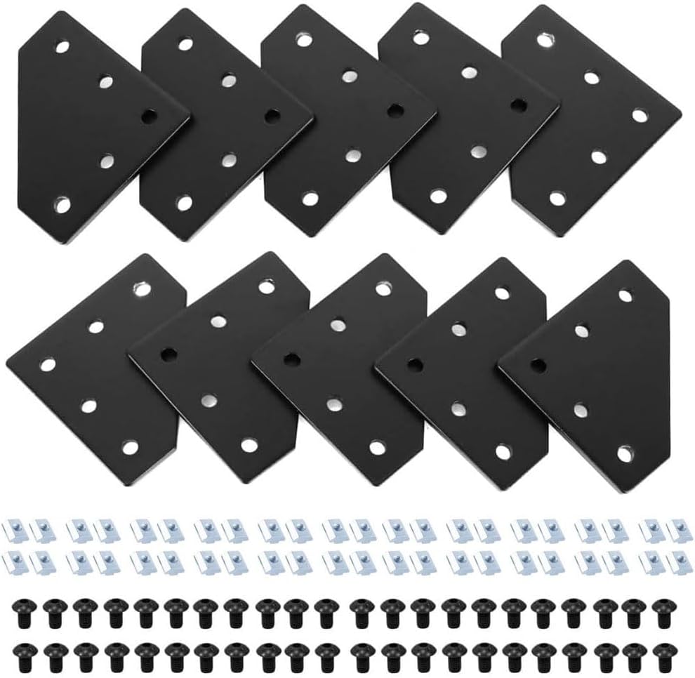 Seekliny 10pcs 4040 Aluminum Extrusion Joint Plate Connector Corner L ...