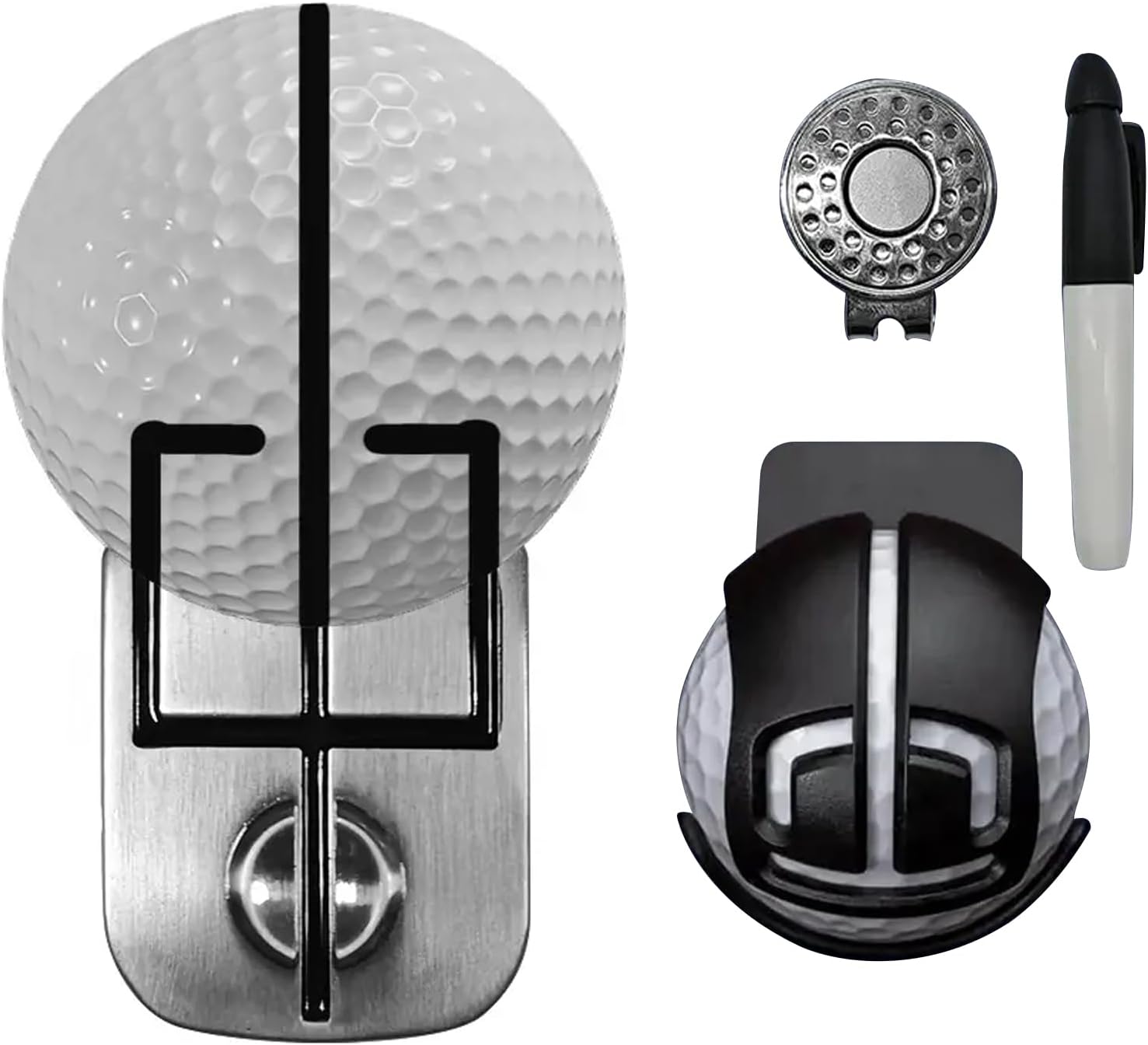 Amazon.com : MELE LINKS Golf Putting Alignment Tool Set Golf Ball ...