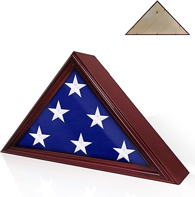 Amazon.com - 25" x 12.75" Memorial and Veteran Flag Display Cases for ...