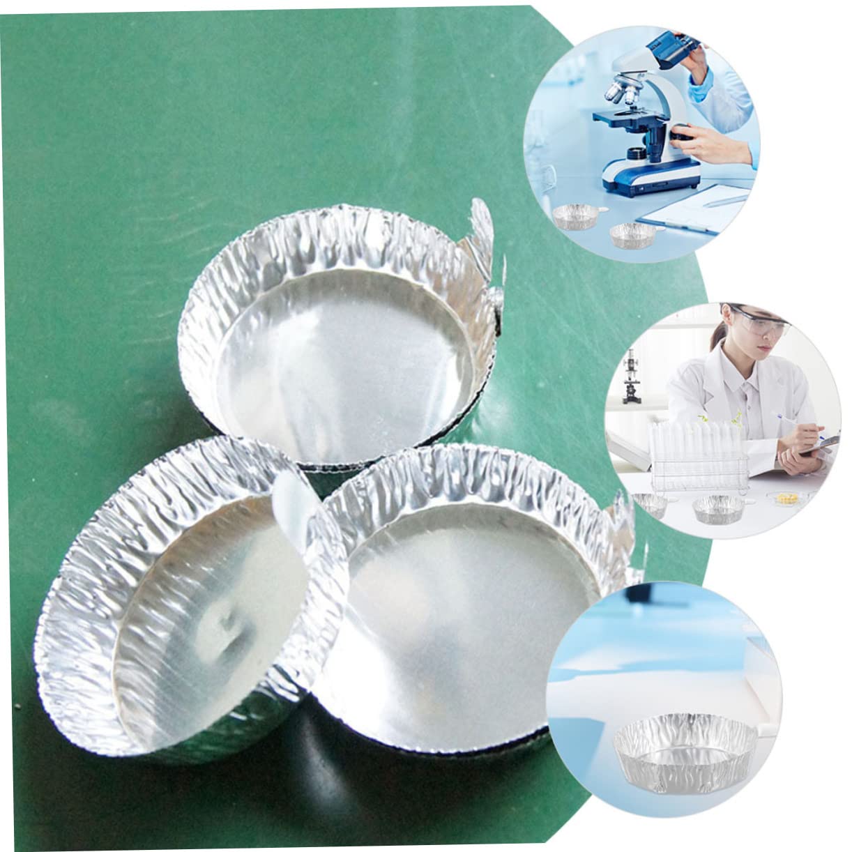 Aluminum Foil Weighing Trays Lab Sample Measurement Dishes 50 Pcs ...