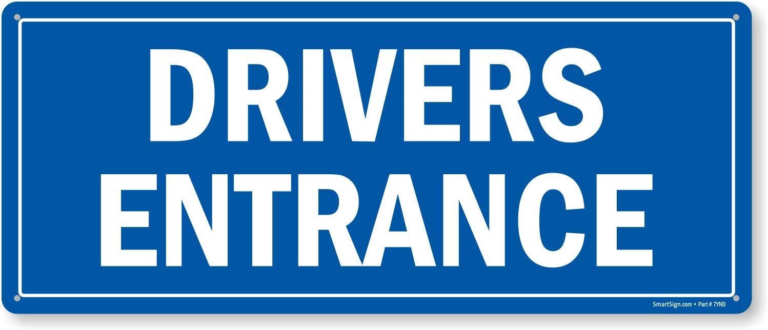 SmartSign - S-8492-AL-12x18 “Notice - Truck Driver Entrance” Bilingual ...
