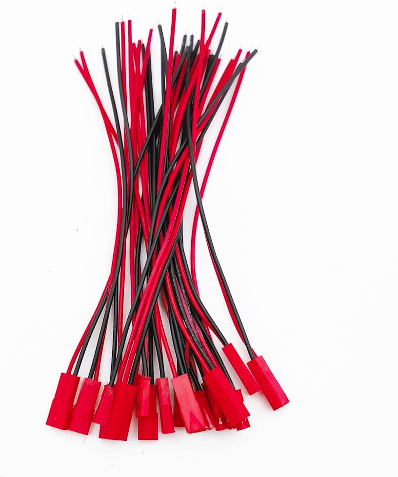 Amazon.com: JST 2Pins Plug Male Female Wire Connector 2.54MM 24AWG ...