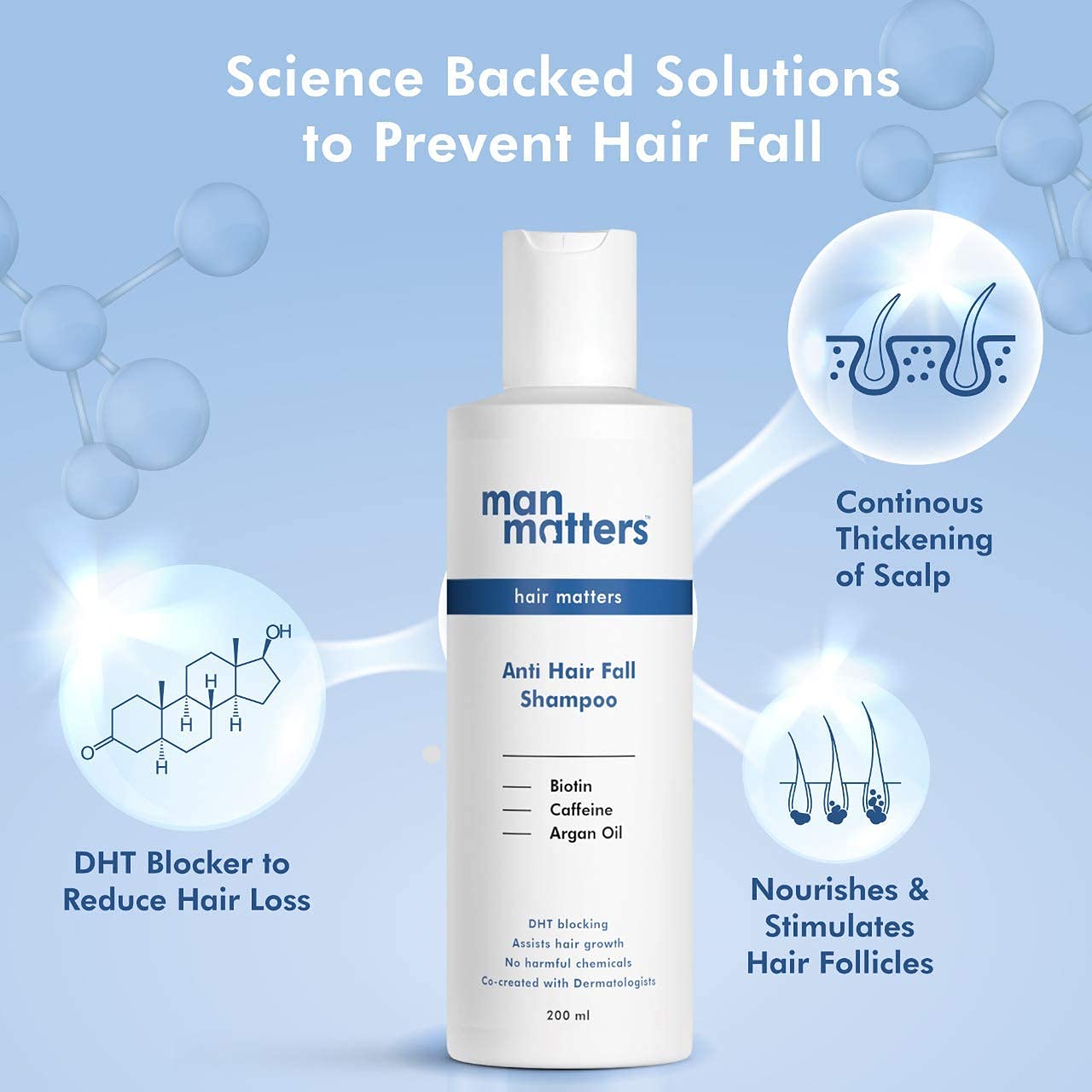 Buy Man Matters Hair Fall Control DHT Blocker Shampoo | Strong and ...