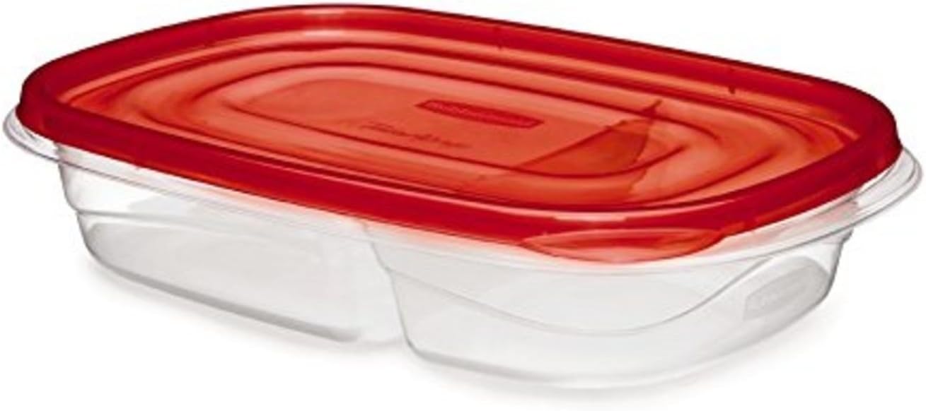 Amazon.com: Rubbermaid TakeAlongs Divided Rectangular Food Storage ...