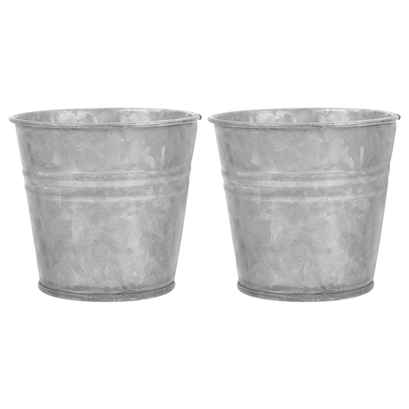 Amazon.com : Alipis 2Pcs Tin Flower Pot Vintage Decor Mini Galvanized ...