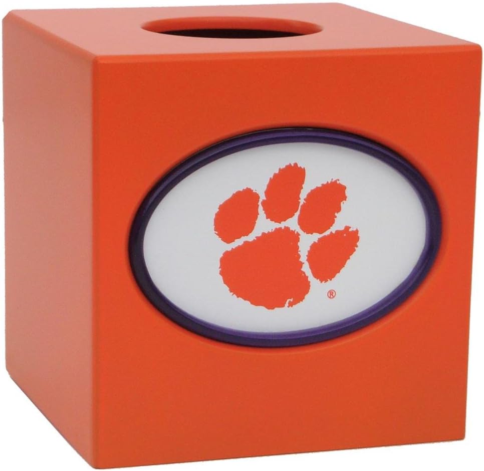 Amazon.com: NCAA Tissue Box Cover NCAA Team: Clemson : Home & Kitchen