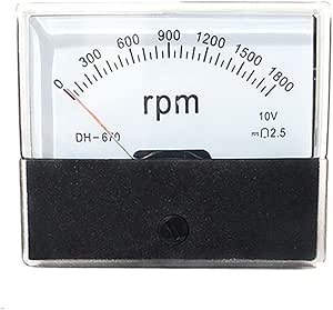 Amazon.com: EVURU DH670 DC10V RPM Meter Pointer Tachometer Rotary ...