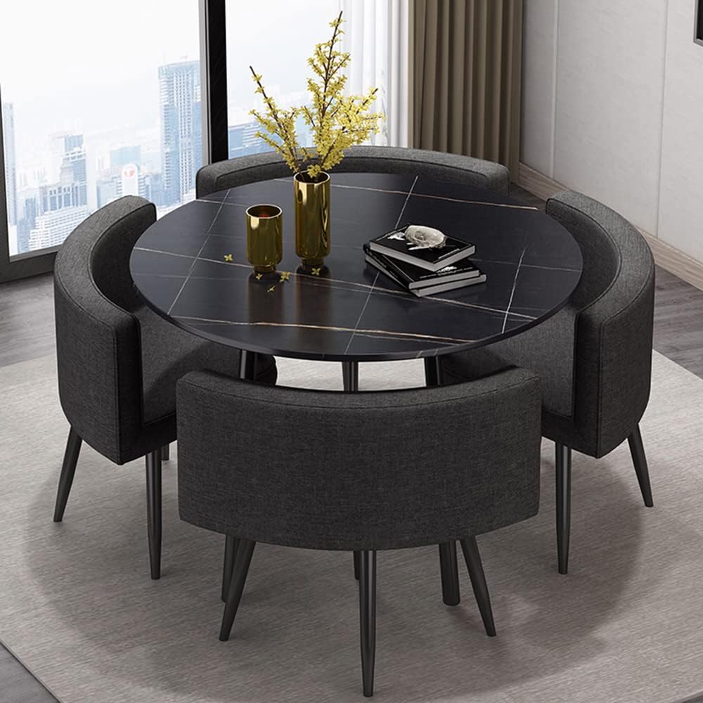 Amazon.com - LITFAD 4-Foot Dining Site Table Modern Style Stone Coffee ...