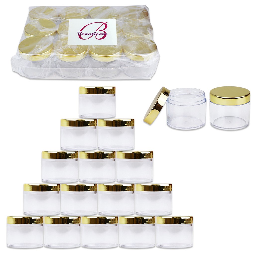 Amazon.com: Beauticom 60 Grams/60 ML (2 Oz) Round Clear Leak Proof ...