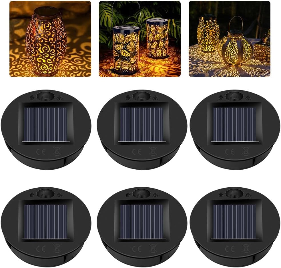 XPJBKC Solar Light Replacement Top, 6PCS Replacement Solar Panels for ...