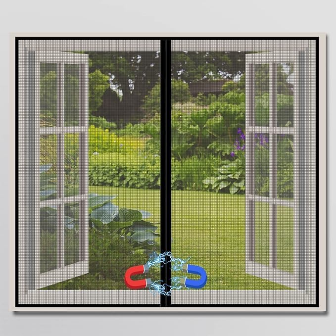 Polyester Magnetic Window Mosquito Net with Self Adhesive Hook Tape ...