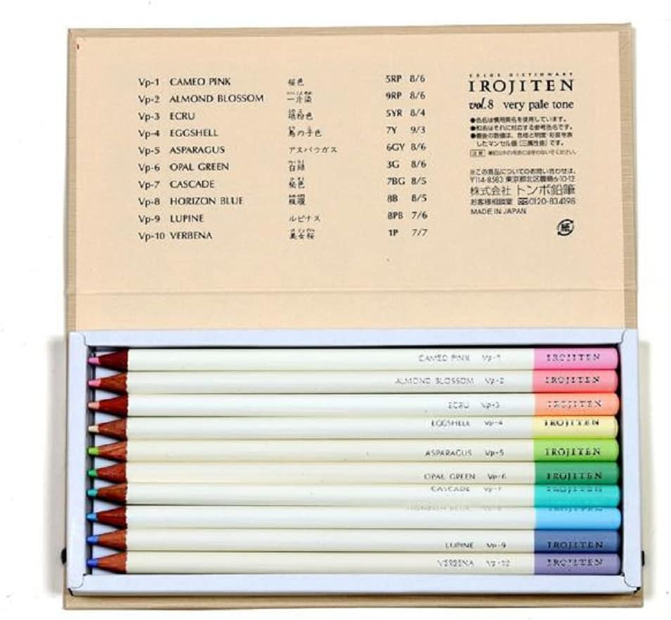 Amazon.com : IROJITEN Tombow Colored Pencil Color Dictionary Select Set ...