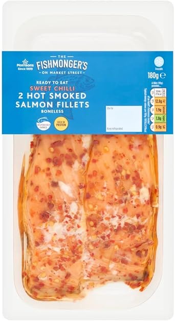 Morrisons Hot Smoked Sweett Chilli Salmon Fillets, 180g : Amazon.co.uk ...