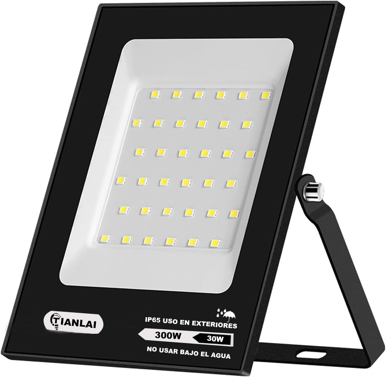 Reflector LED Exterior 50W Luz Exterior, Iluminación 2400Lm, Luz Blanca ...