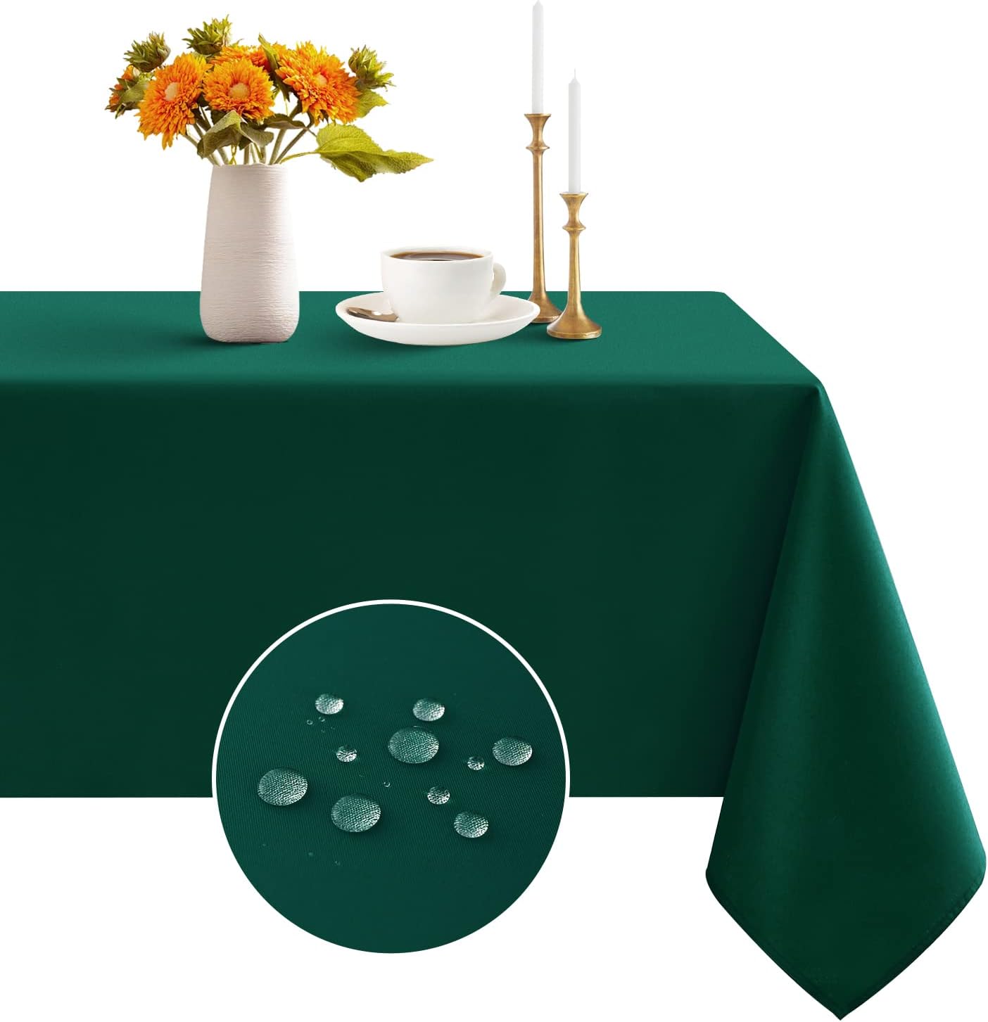 Amazon.com: Gee Di Moda Rectangle Tablecloth - 70 x 120 Inch Hunter ...