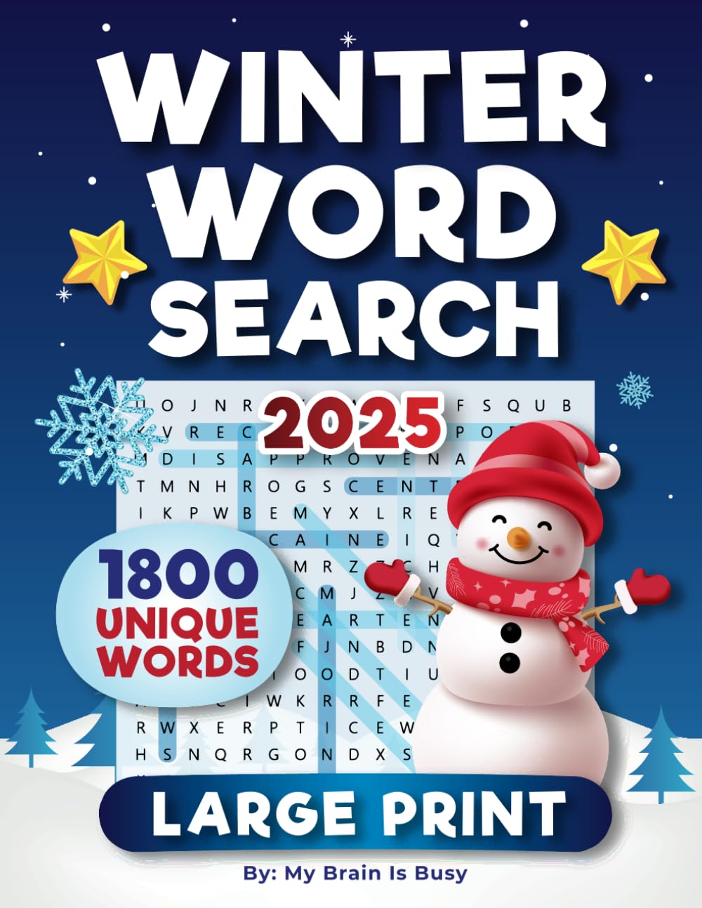 WINTER Word Search Puzzle Book for Adults: Large Print Puzzles for ...