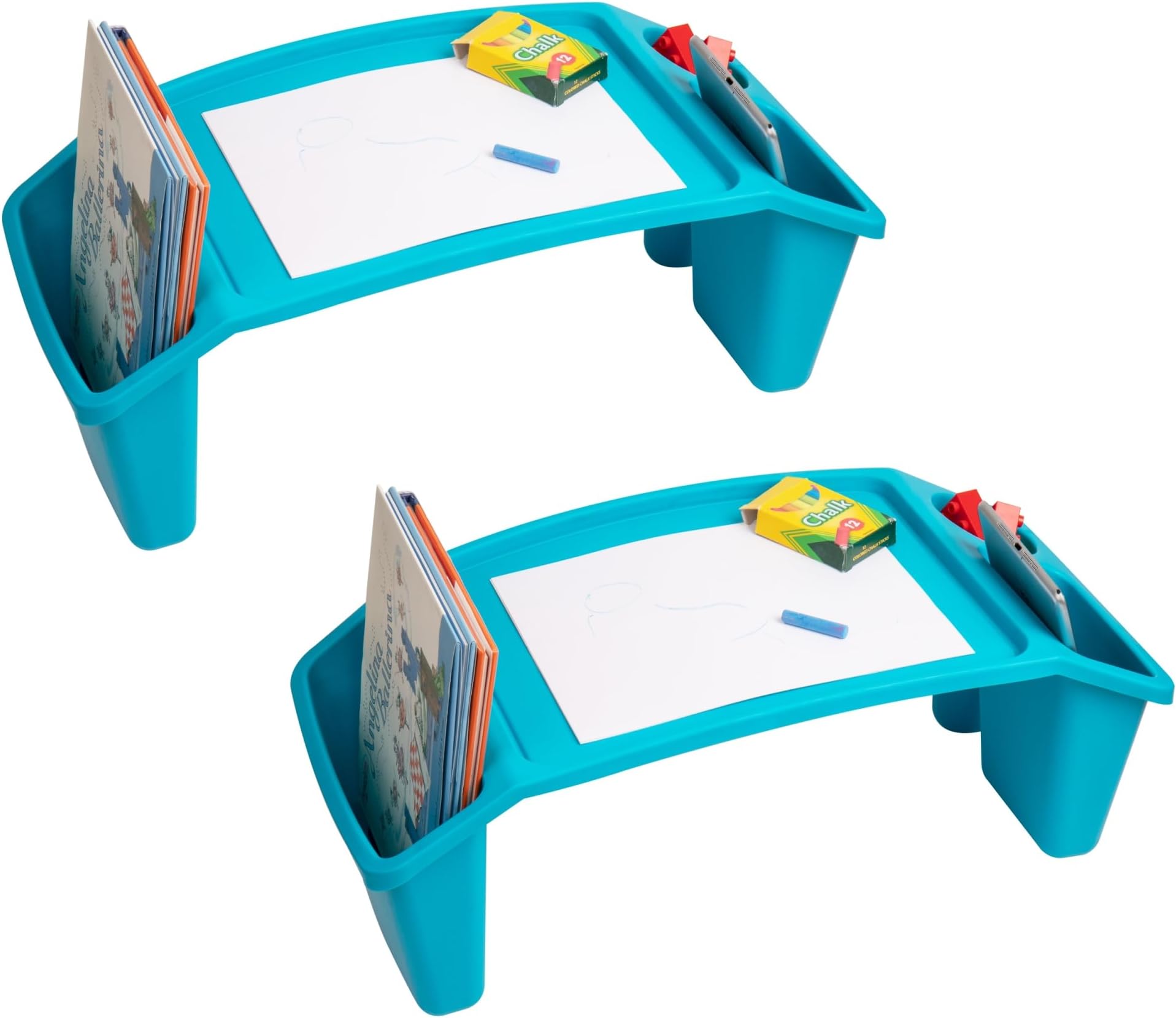 Amazon.com : Honoson 6 Pcs Kids Lap Desk Tray Plastic Portable Desk ...