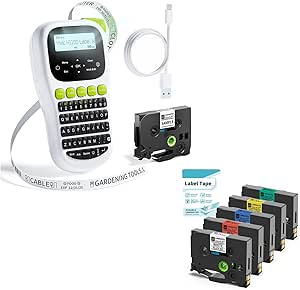 Amazon.com : Vixic H1100 Label Maker Machine with 1 Sample Laminated White Tape and 5 Laminated ...