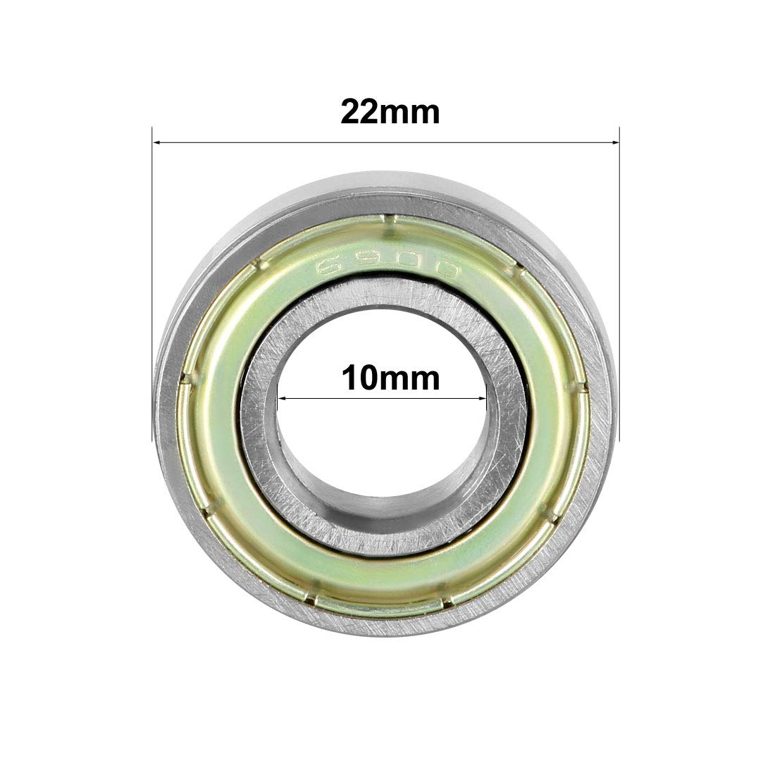Snapklik.com : Uxcell Deep Groove Ball Bearing Double Shield 10mm X ...
