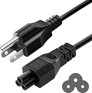 Amazon.com: 4FT (1.2M) Replacement Laptop AC Power Cord - Universal 3 Prong Replacement Computer ...