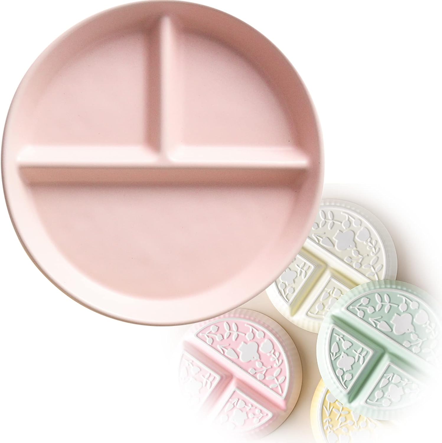 Amazon.com | 1Pc Divided Food Plate 3 Compartment , Ceramics Plates ...