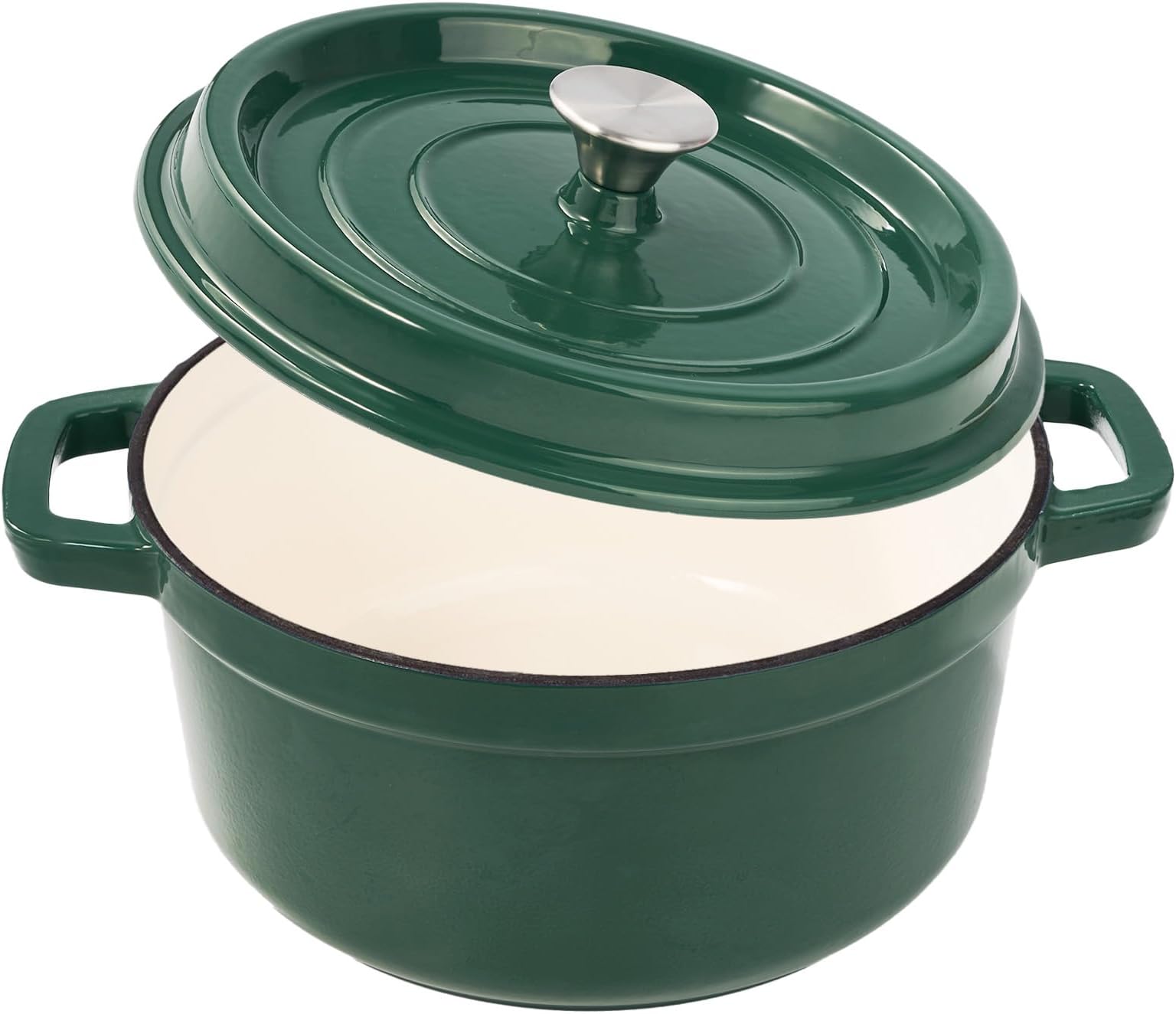 Amazon.com: 6 Quart Dutch Oven Enameled Cast Iron with Lid - Big Dual ...