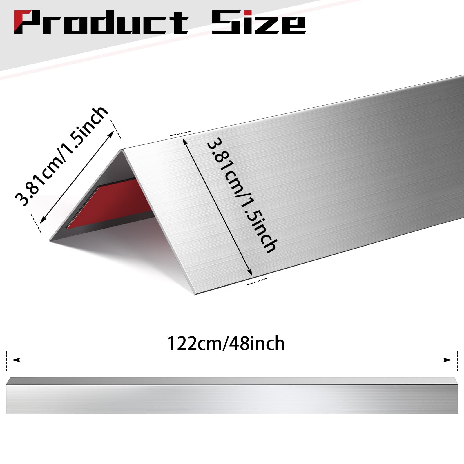 Snapklik.com : Therwen 5 Pieces Stainless Steel Corner Guards 48" Metal ...