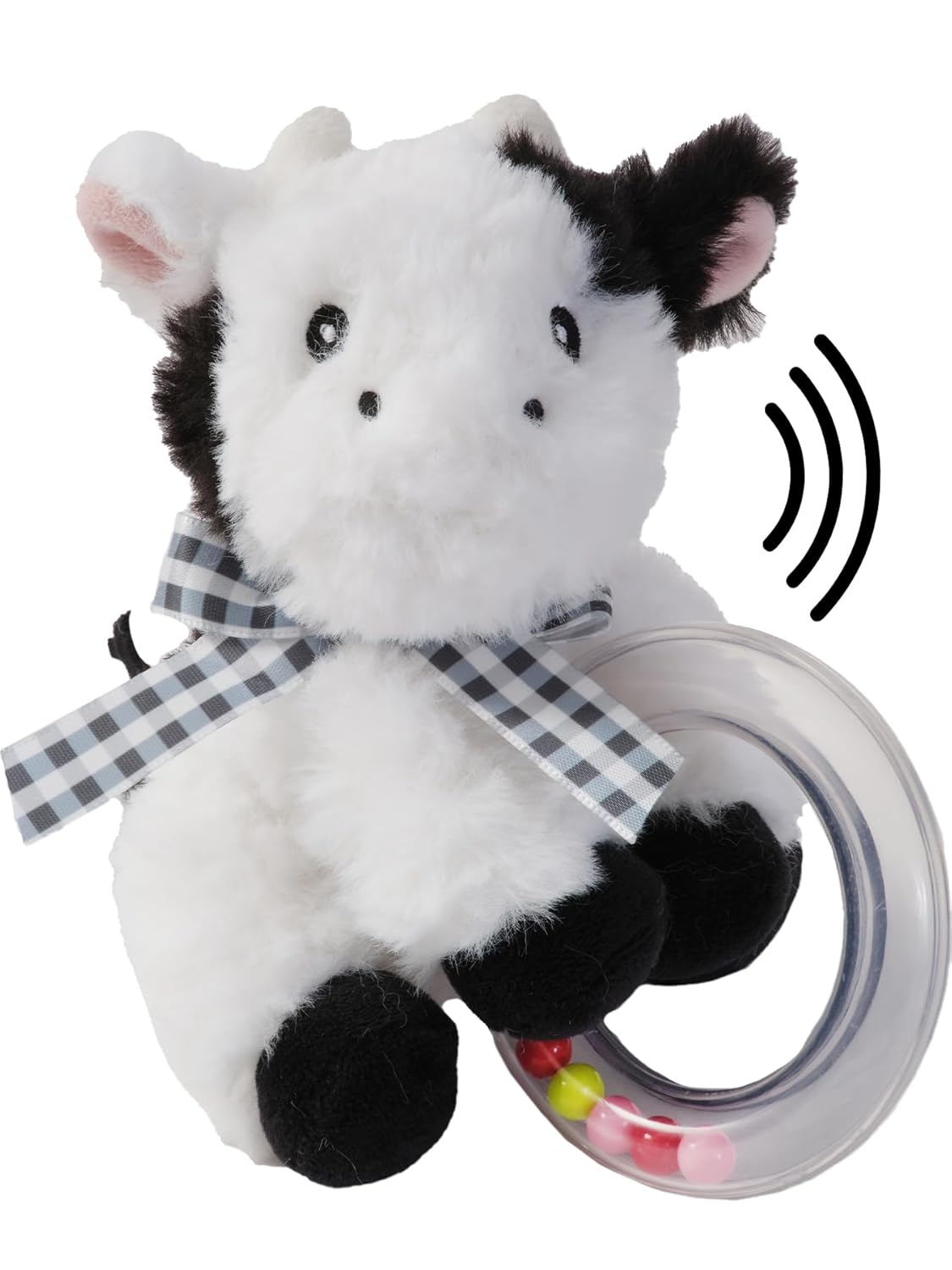 Amazon.com : Bearington Lil' Gilly 5.5 Inch Cow Baby Rattle - Soft ...