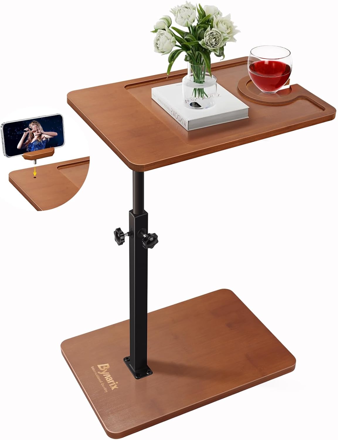 Amazon.com: ByNaRIX Rotatable Sofa Tray Table for Couch Arm, Height ...