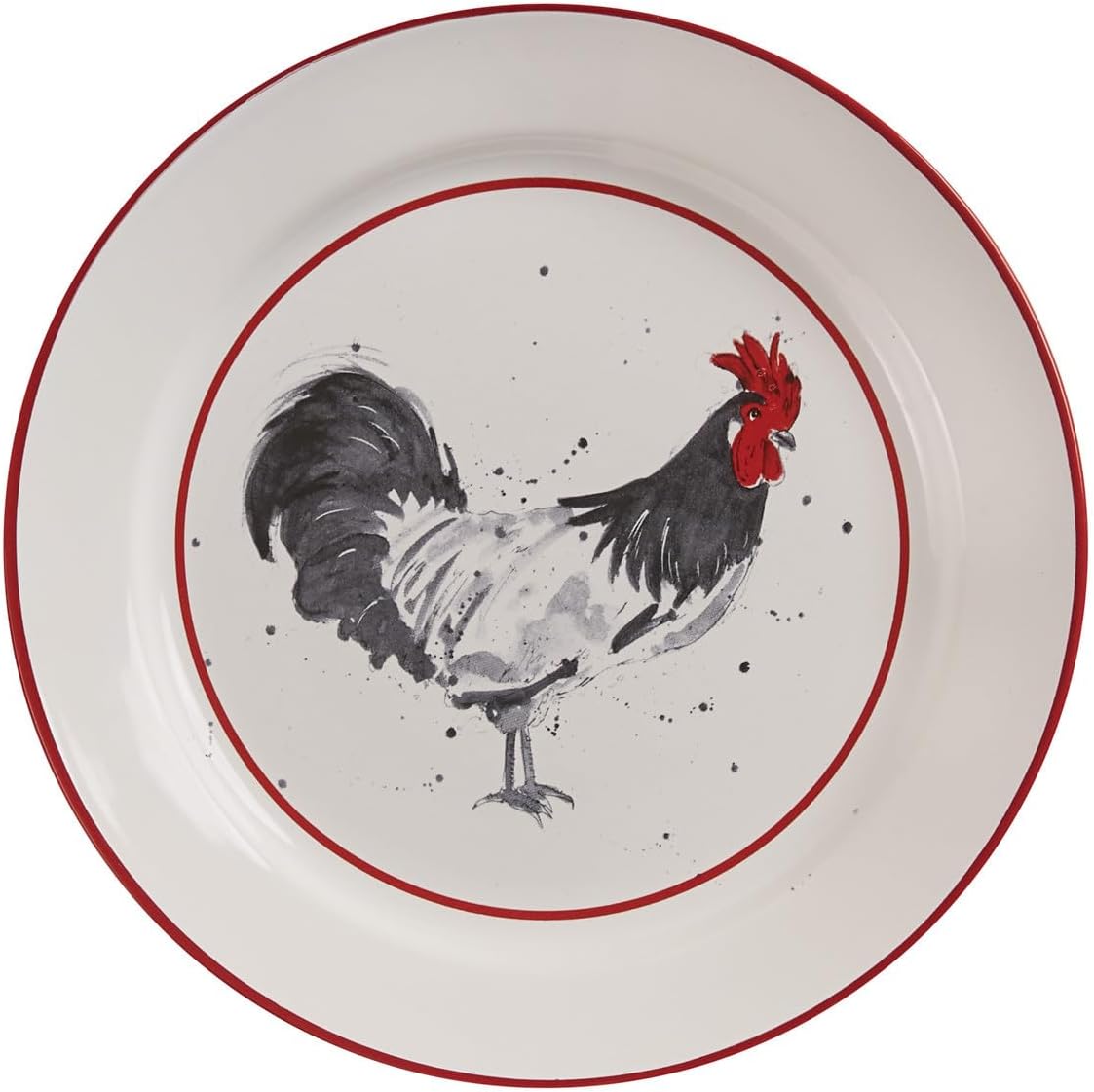 Amazon.com | Park Designs Chicken Coop Rooster Dinnerware Set of 4 ...