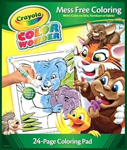 Amazon | Crayola Color Wonder Animals Coloring Pad Refill Book by ...