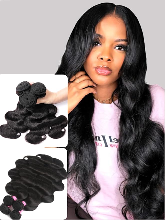 Amazon.com : UNICE Malaysian Body Wave Human Hair Weave 3 Bundles 100% ...