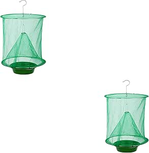 Amazon.com : 2 Pack Fly Traps Outdoor Hanging,Reusable Ranch Fly Trap ...