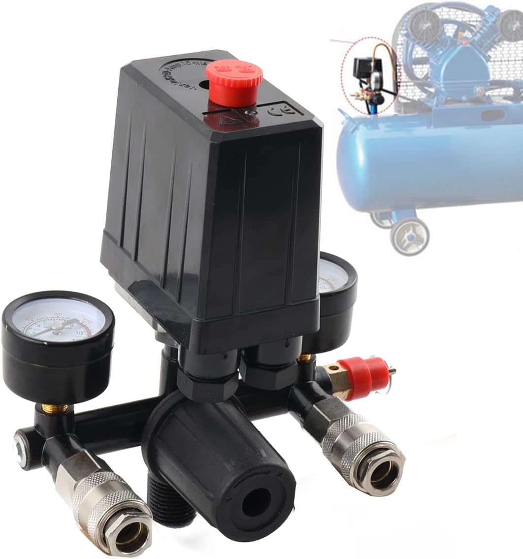 L-home Kompressorschalter Druckschalter 0-12 Bar/0-180 PSI Druckregler ...