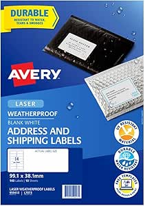 Avery Weatherproof A4 Labels for Laser Printers - Printable Packaging ...