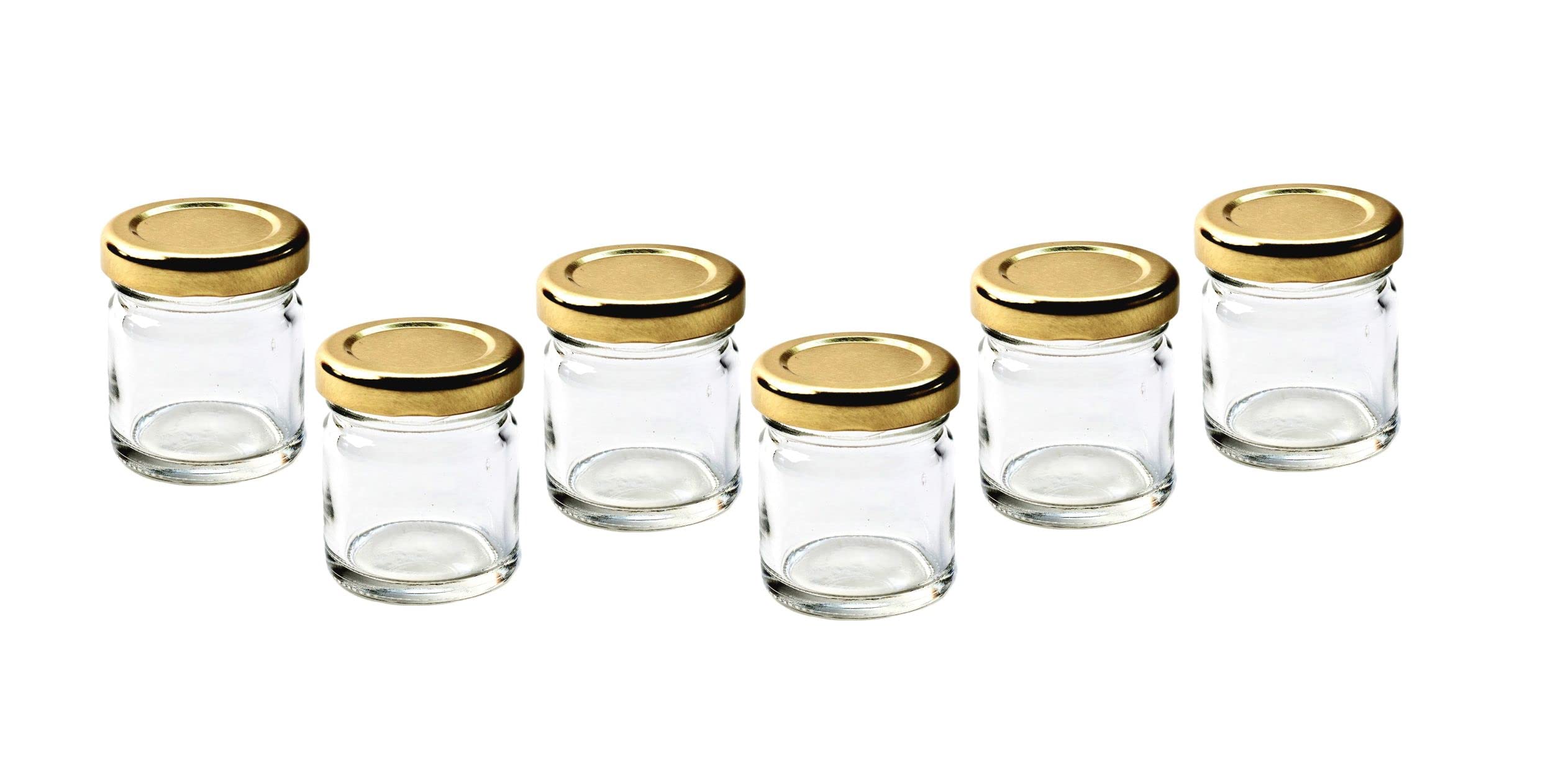 Set Of 6 42ml Mini Jam Jar Breakfast Preserve Jar 5cm 1.5oz Marmalade ...