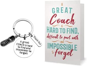 Amazon.com: Track Coach Keychain and Card Gift Set, Running Coach Gifts ...