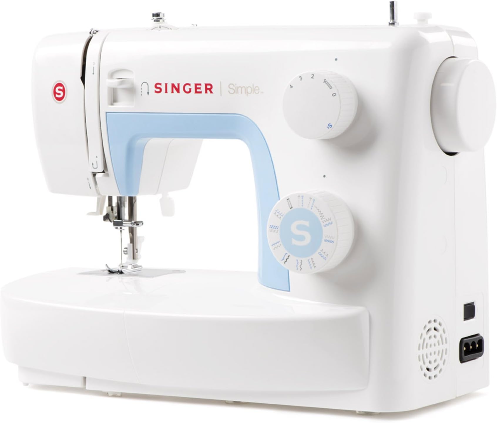 Singer Maquina de Coser Simple 3221, Plástico Acero Inoxidable, Azul ...