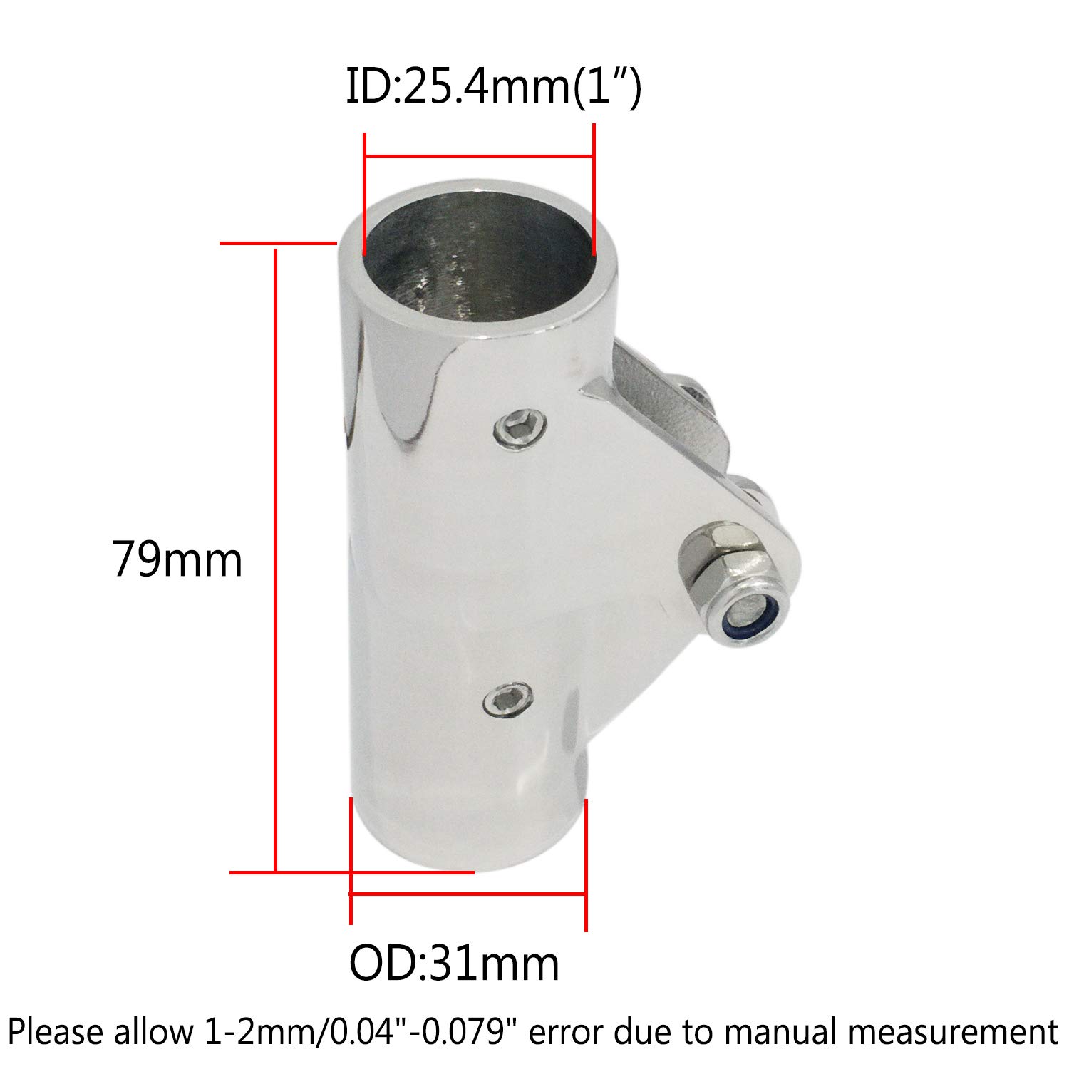 Snapklik.com : 316SS Boat Tube Connector,Boat Rail Fittings Folding ...