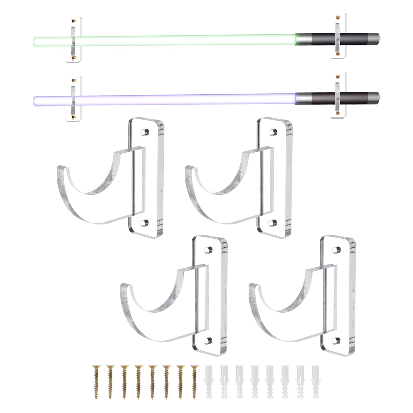 Amazon.com: uxcell Sword Wall Mount Holder, 2 Set Acrylic Light Saber ...