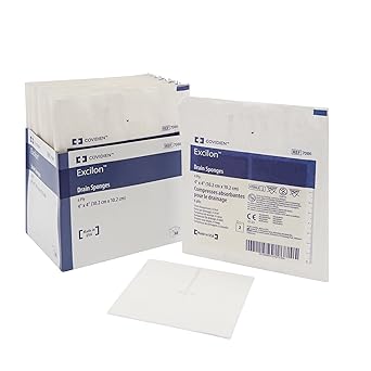 Covidien 7086 Excilon Drain Sponge, Sterile 2's in Peel-Back Package, 4 ...